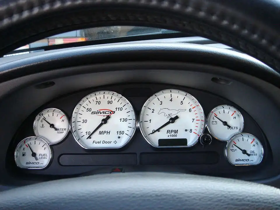 My new Simco speedometer gauge installed (picture) | Mustang Forums at ...